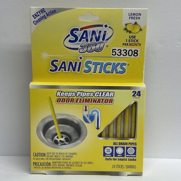 Sani Stick | Other | Sani Sticks Lemon Fresh Drain Cleaner Odor Control ...